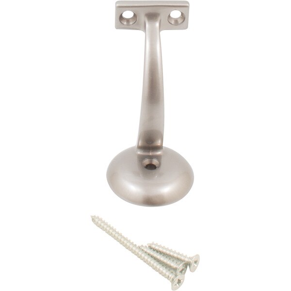 Heavy-Duty Extended Handrail Bracket - Satin Nickel