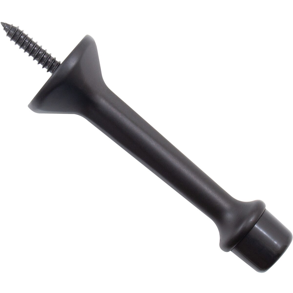 3" Heavy-Duty Solid Door Stop - Matte Black