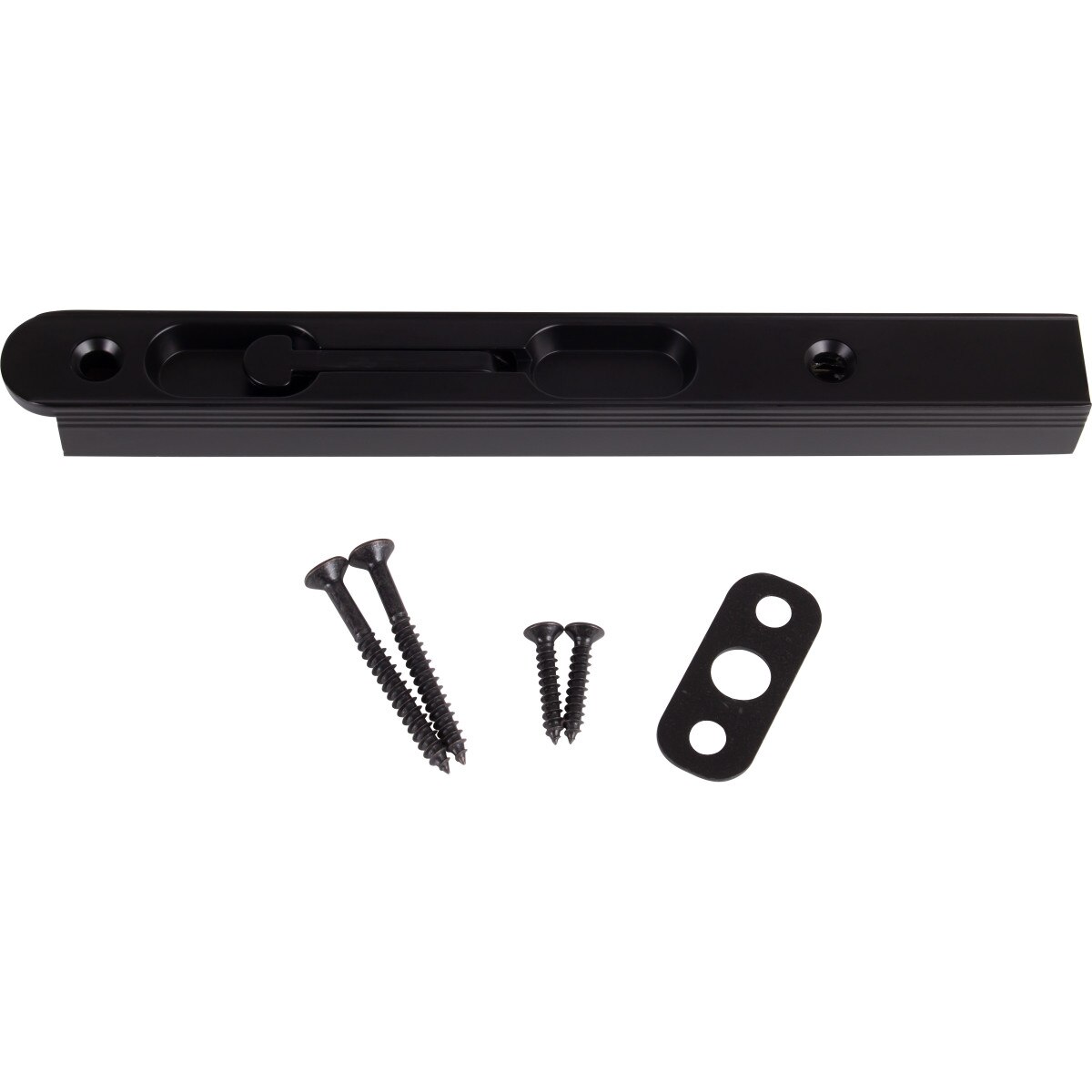 7" Flip-Lever Flush Bolt - Matte Black