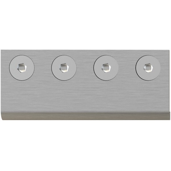 Connector Plate for Converging Flat Track Sliding Door Sets - Satin Nickel