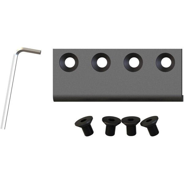 Connector Plate for Converging Flat Track Sliding Door Sets - Matte Black