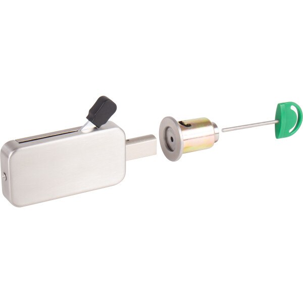 Sliding Door Privacy Lock - Satin Stainless Steel