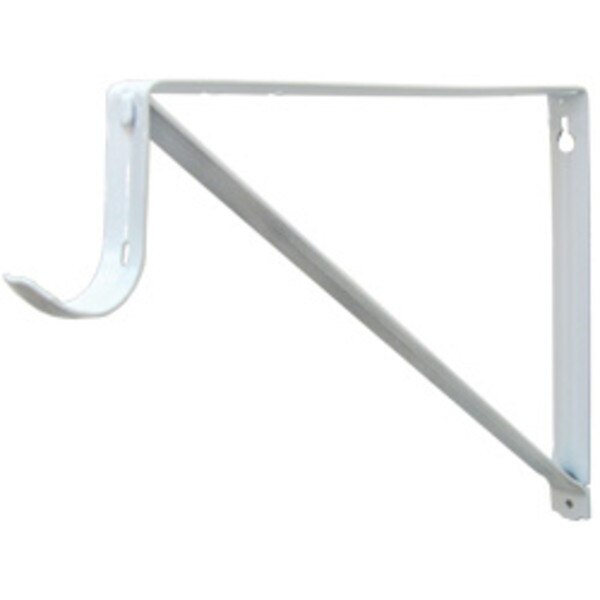 10-5/8" Heavy-Duty Shelf Bracket with 3" Drop - White