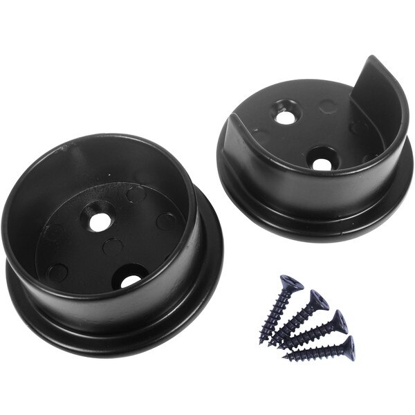 Heavy-Duty Pole Sockets (2-hole) - Matte Black