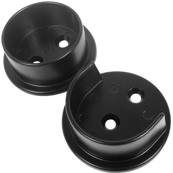 Heavy-Duty Pole Sockets (2-hole) - Matte Black