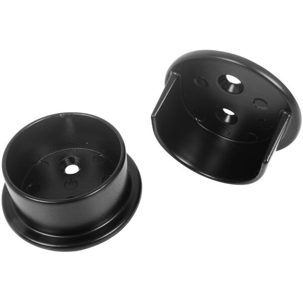 Heavy-Duty Pole Sockets (2-hole) - Matte Black