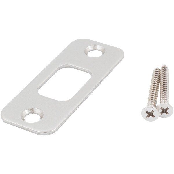 2-3/4" x 1-1/8" Round Corner Deadbolt Strike - Satin Nickel