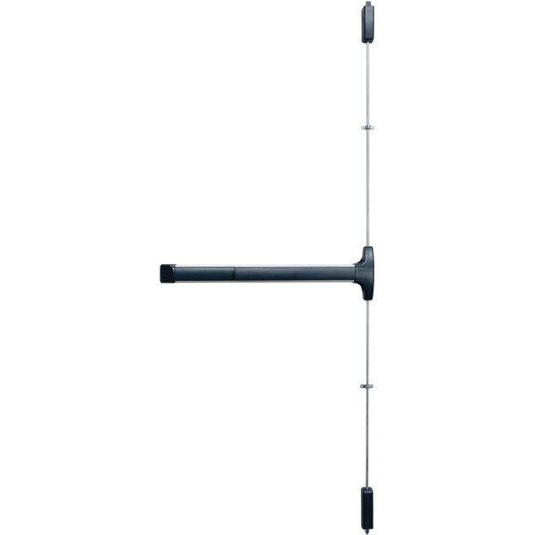 V50x628 36" Surface Vertical Rod Exit Device with Black Pushpad - Satin ...