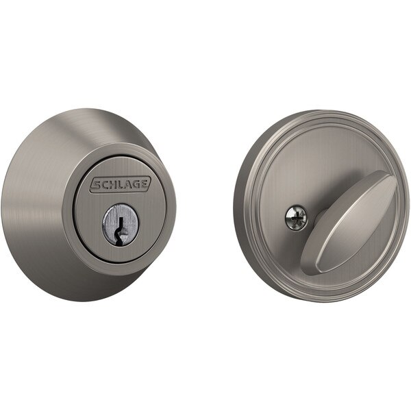 JD60F 619 16-063 10-267 K4 1-Cyl Deadbolt UL - Satin Nickel