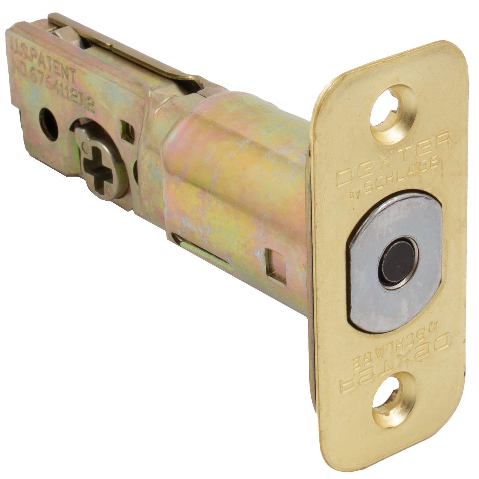 16-068 605 Triple Option Latch for Deadbolt - Bright Brass