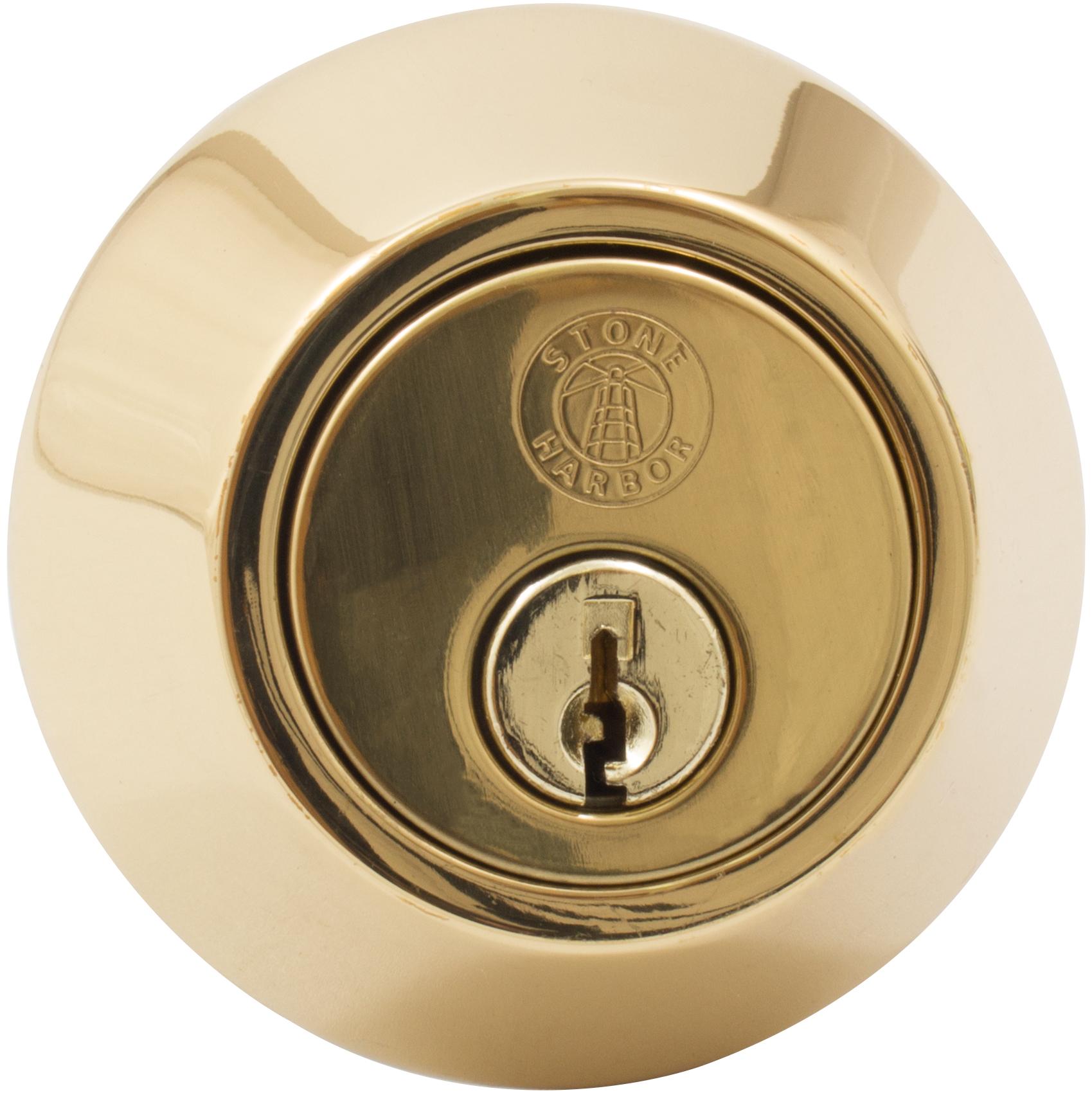 301 3 BP 4AL RCS KW K3 1-Cyl Deadbolt KW1 Keyway - Polished Brass