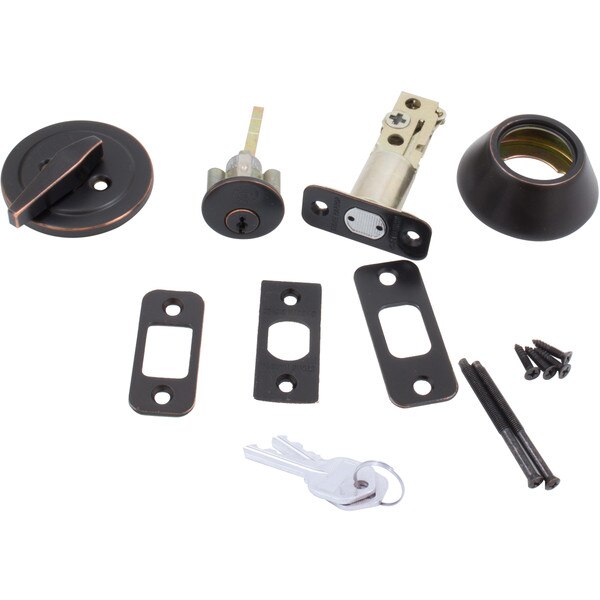 301 11P BP 4AL RCS KW K3 1-Cyl Deadbolt KW1 Keyway - Vintage Bronze