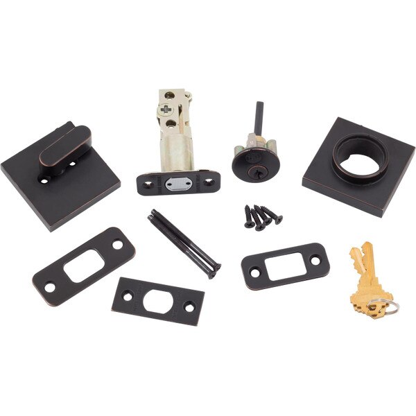 301CS 11P BP 4AL RCS KW K3 Contemporary Square 1-Cyl Deadbolt KW1 ...