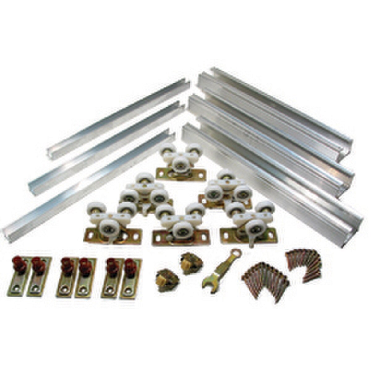 100M0723 3 Door Sliding Tri-Pass Hardware Set with 70" Track