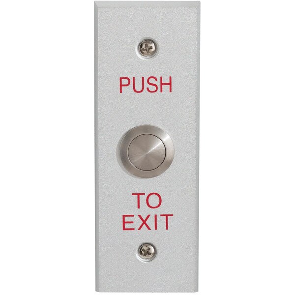 MPB-100-N Narrow "Push to Exit" plate with metal button SPDT switch ...
