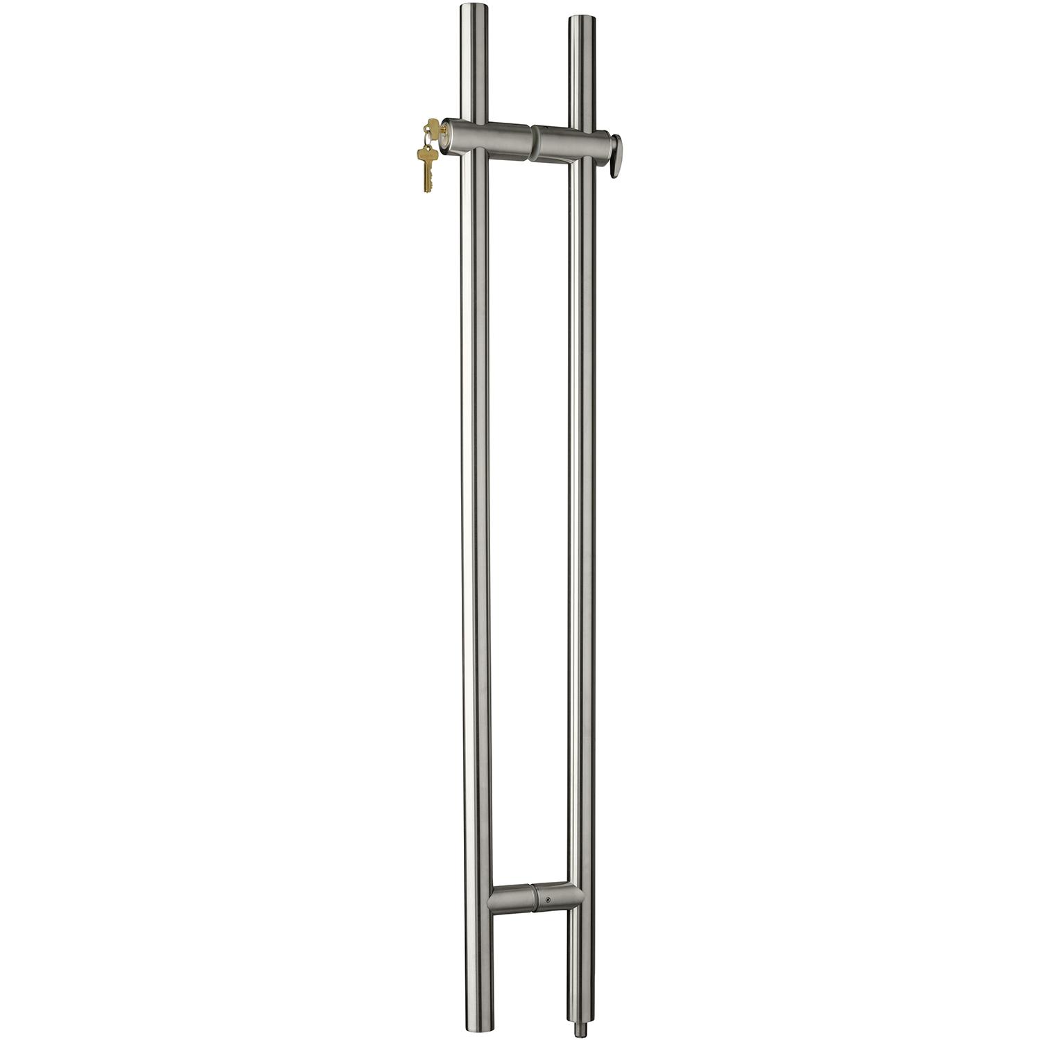 MPLLPGSBTB-48.32D 48" Locking Ladder Pulls 1/2" Glass Door - Stainless ...