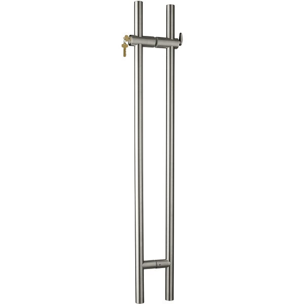 MPLLPGSBTB-48.32D 48" Locking Ladder Pulls 1/2" Glass Door - Stainless ...