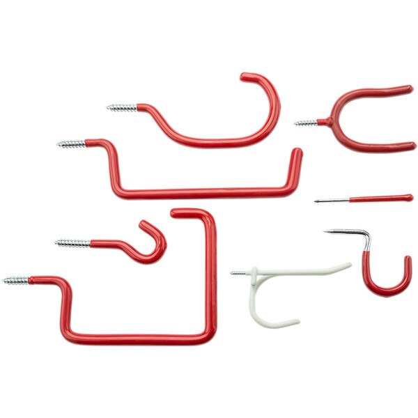 V2240 Home Hook Assortments 20/pk - Red Vinyl
