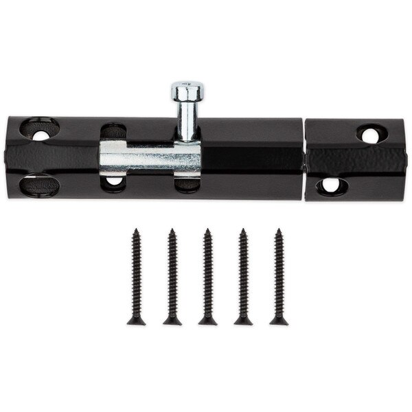 V1111 6" Lockable Security Bolt - Black