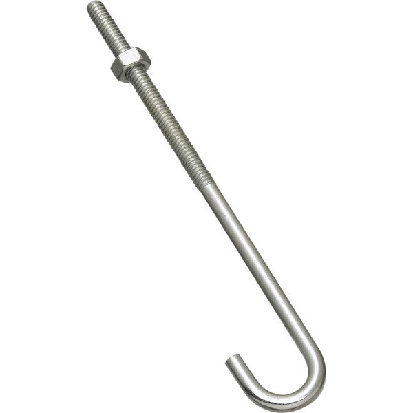 2195BC 1/4” x 6” J Bolt - Zinc Plated