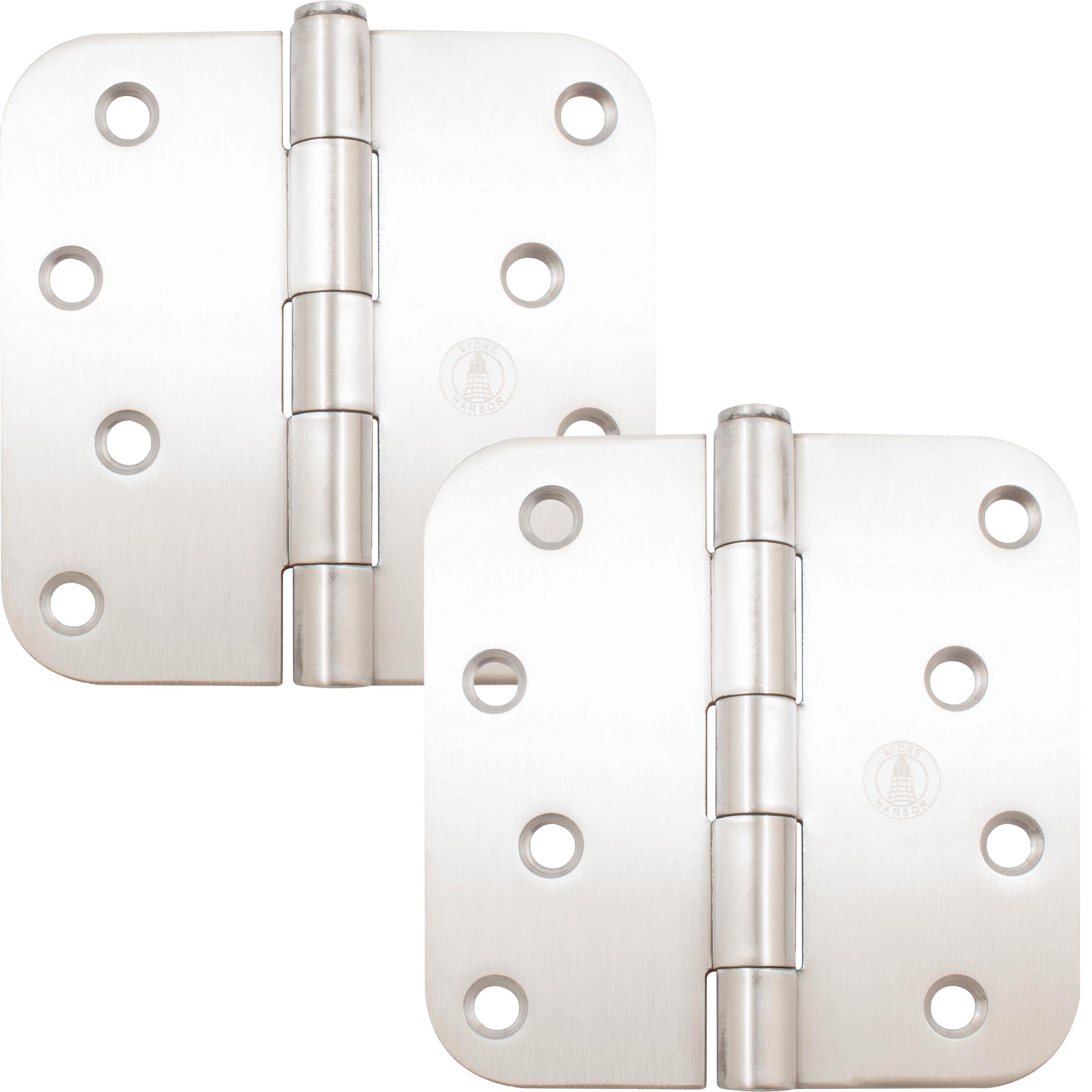 4" 5/8R Standard Hinge 2/pk - Satin Stainless Steel