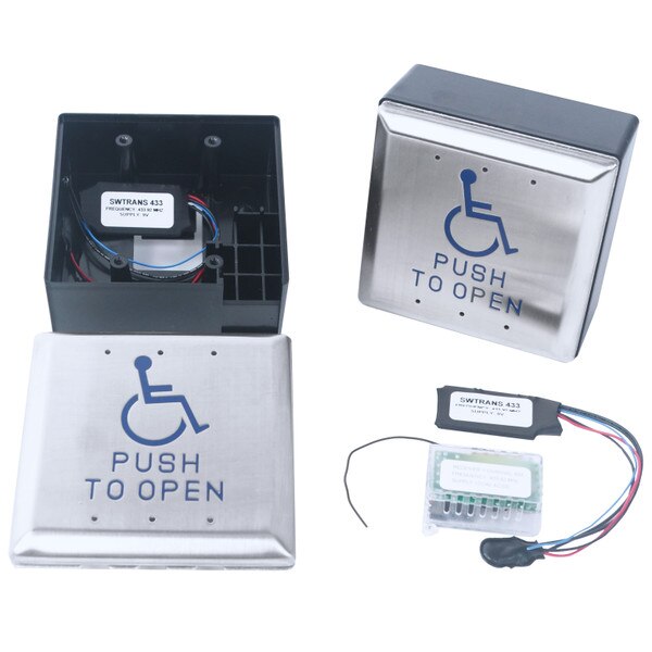482S-KIT Wireless Square Push Plate Switch Kit